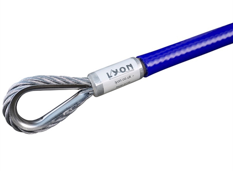 Lyon 7mm Steel Wire Anchorage Strop, Blue Sleeve, 1.5Mtr