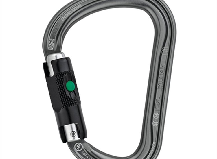 Petzl WILLIAM Pear Shaped Aluminium Karabiner Ball-lock