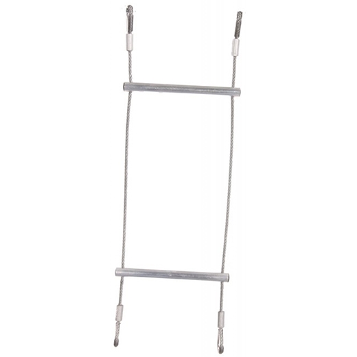 Lyon Compact Lightweight Ladder, Plain Rungs, Swaged Eyes, 25cm Rung ...